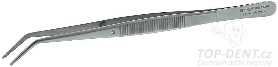 Simplee College zahnutá pinzeta, 15cm :: TOP-DENT Vše pro dentální hygienu