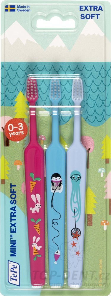 TePe Mini X-Soft zubní kartáček 3v1 (blistr), 3ks :: TOP-DENT Vše pro ...