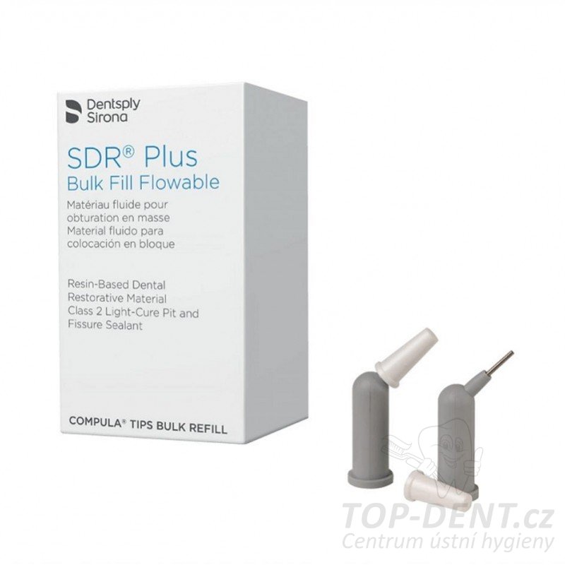 Dentsply SDR flow+ Universal 50×0,25 g — bulk‑fill, polymerace do 4 mm
