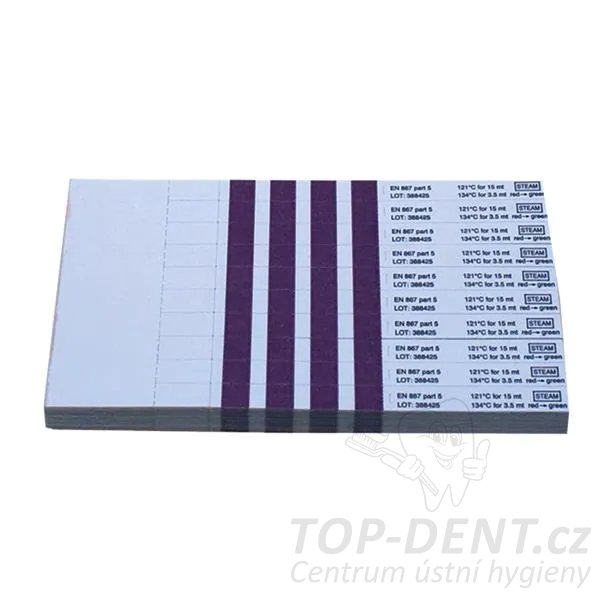 Helix indikační papírky 250ks – test průniku páry pro autokláv