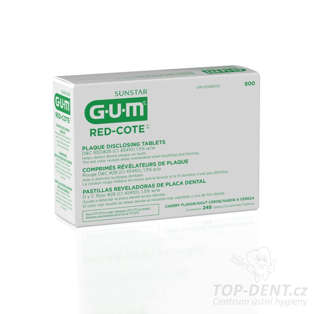 GUM Red Cote indikátor plaku – 248 tablet (62x4)