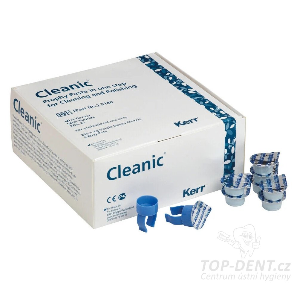 KERR Cleanic pasta s fluoridy 200×2g – profylaxe, máta