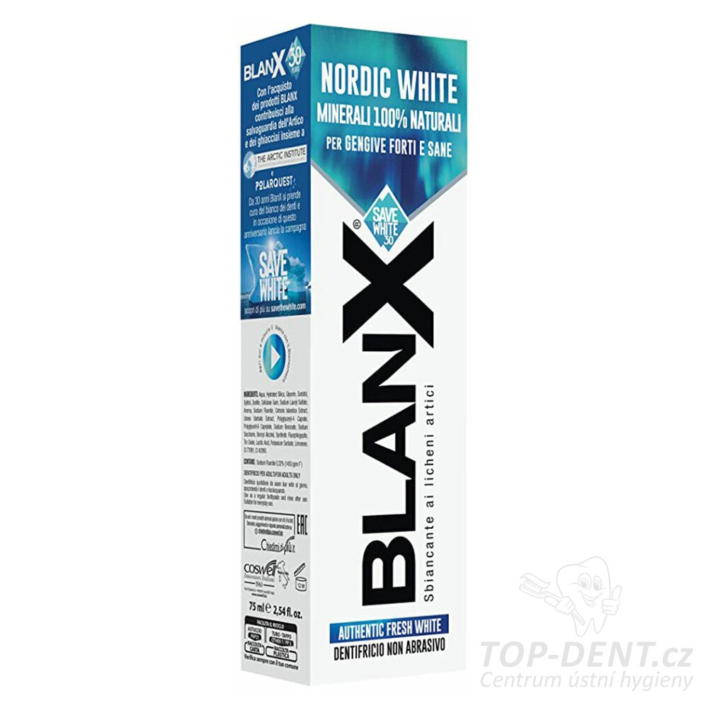 BlanX ZP Nordic White bělící zubní pasta, 75ml :: TOP-DENT Vše pro ...
