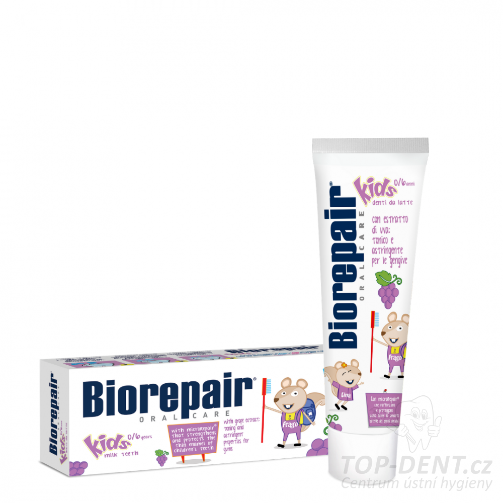 BioRepair Kids dětská zubní pasta 0-6 let (hroznové víno), 50ml :: TOP ...